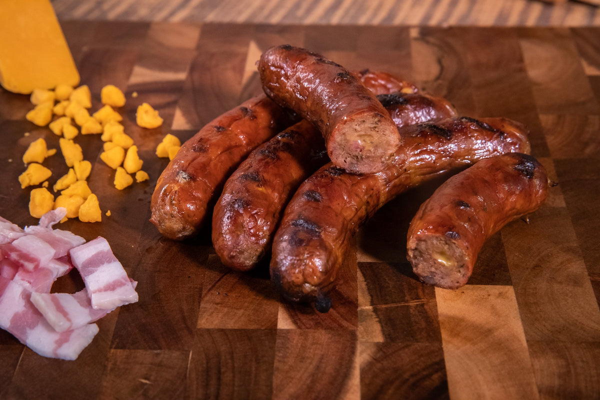Smoked Elk with Bacon and Cheddar Sausage – Mossy Oak Gamekeeper Butchery